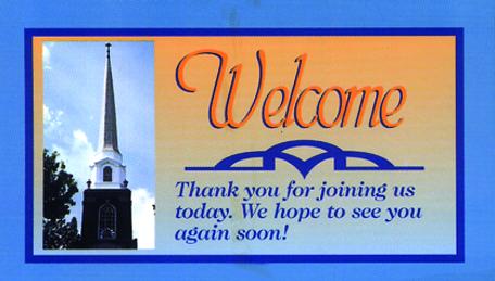 Welcome Visitor Pew Cards: Steeple – R.H. Boyd