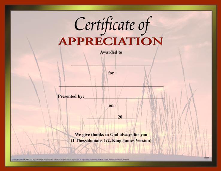Appreciation Certificate – R.H. Boyd