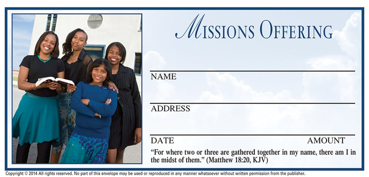 Missions Offering Envelope: 4 color – R.H. Boyd