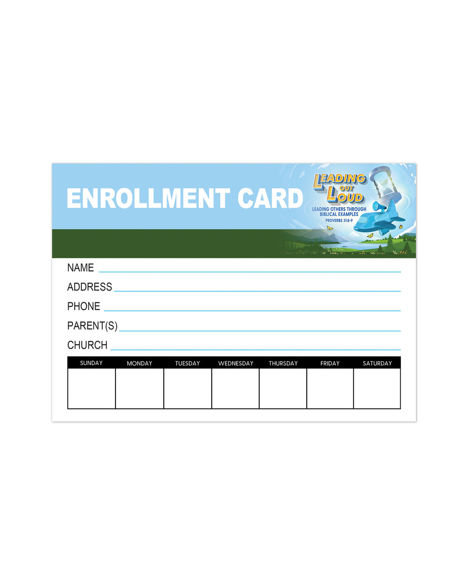Leading Out Loud Enrollment Card (50 pack) – R.H. Boyd